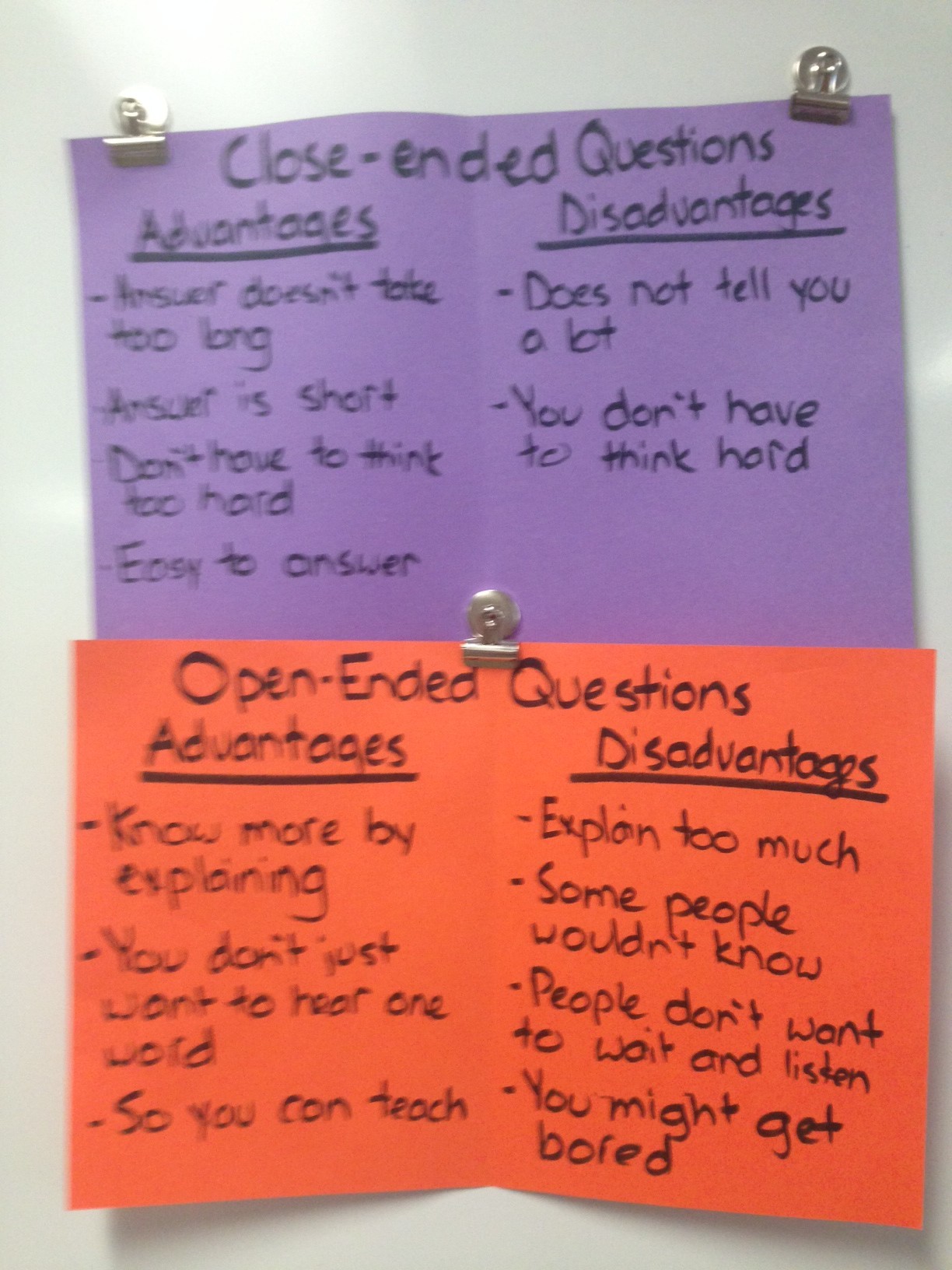 Questions from Project-Based Learning Primary Classrooms