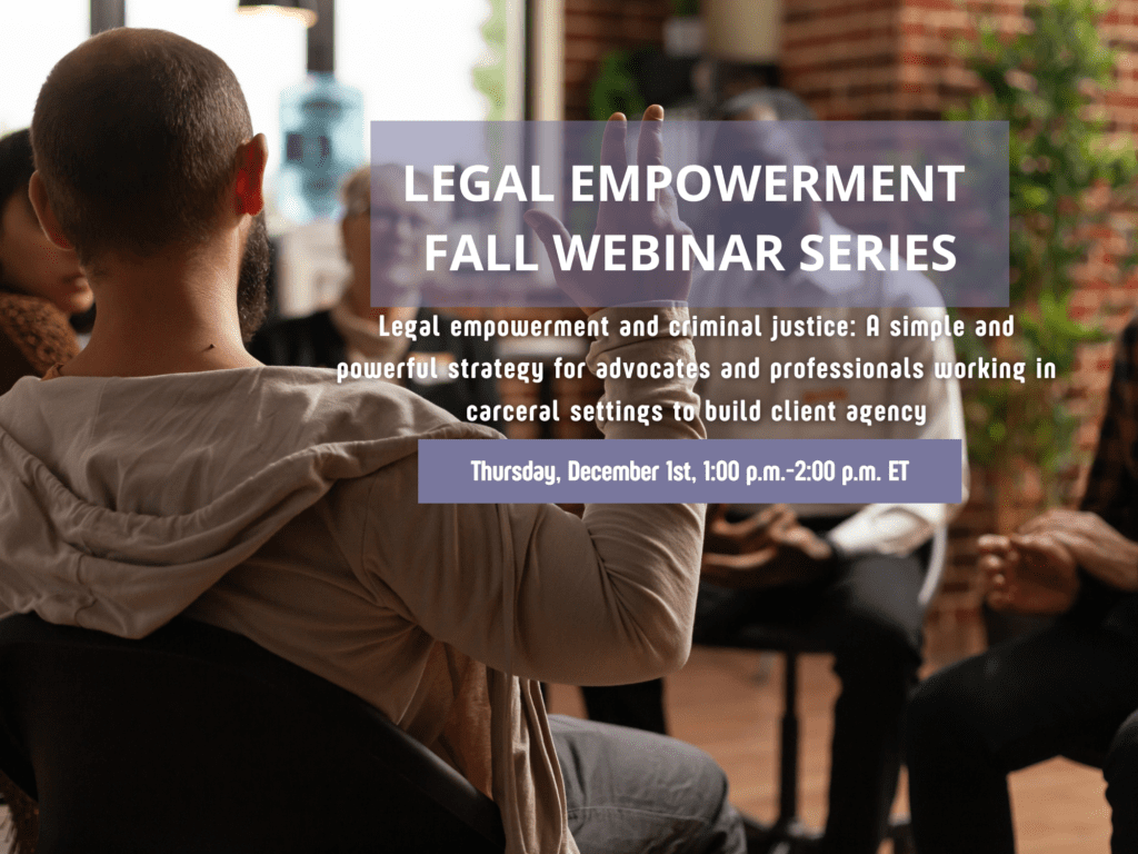 Legal empowerment and criminal justice - Right Question Institute